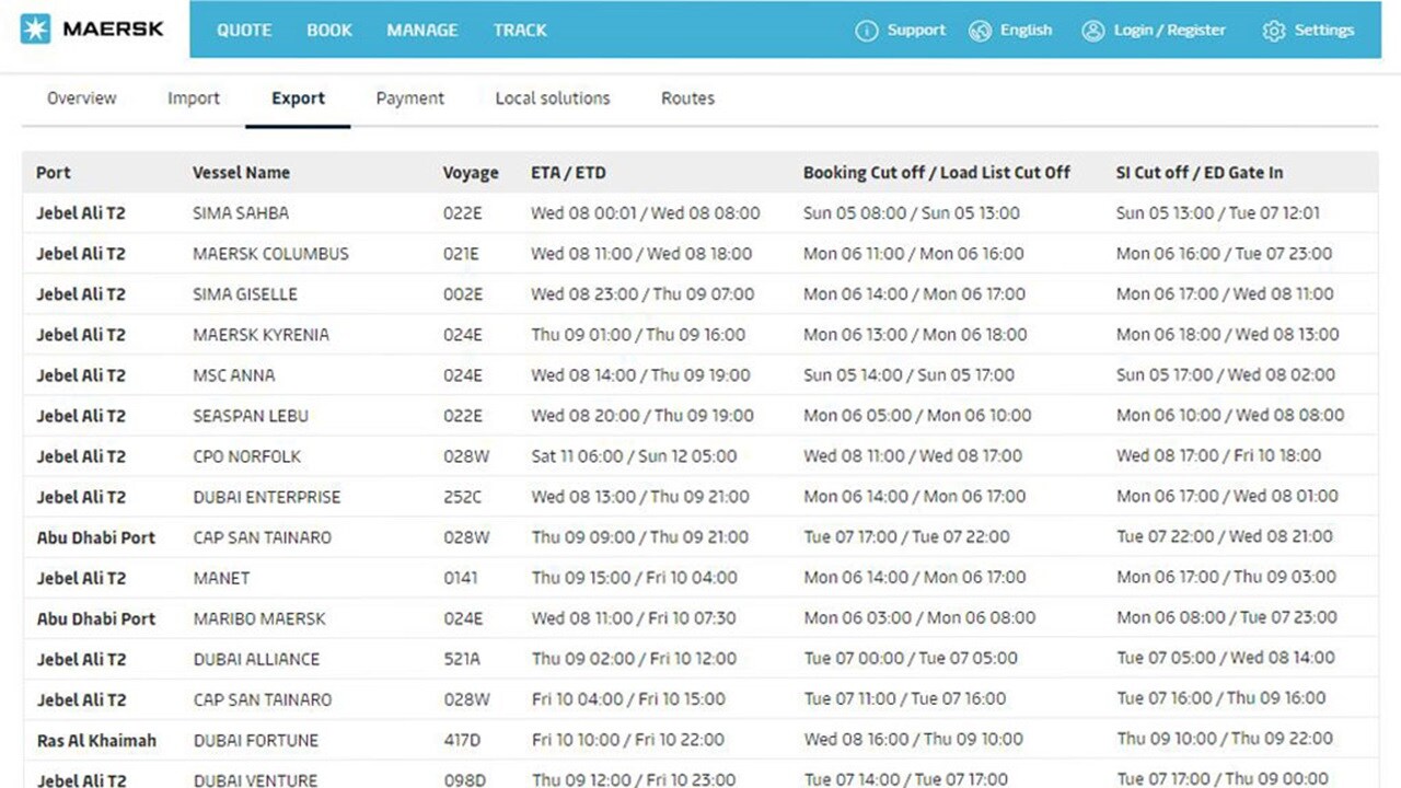 Pending Advance Manifest Requisites Fees for US/Canada bound cargo | Maersk